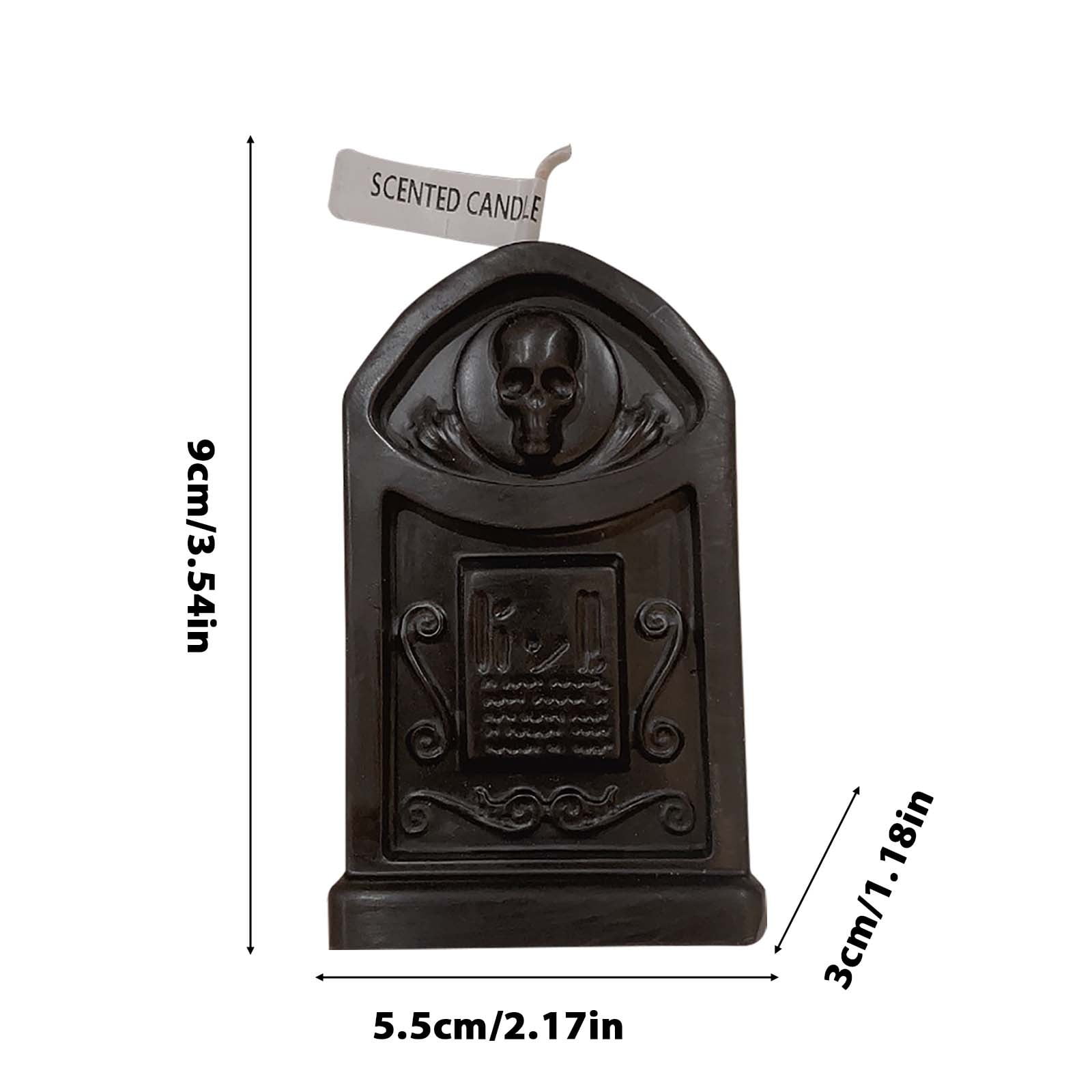 EUDIDV Spooky Halloween CandlestickHalloween Skull Tombstone ...