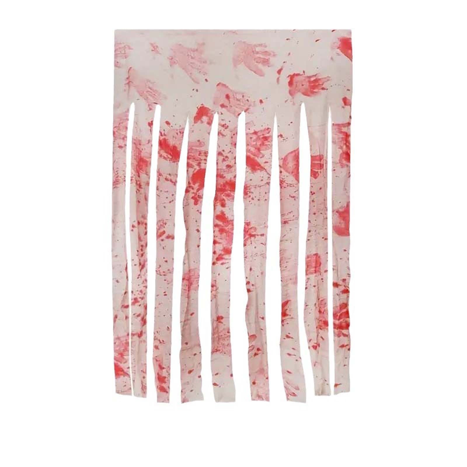 EUDIDV Spooky Halloween Ornaments Halloween Bloody Door Curtain Cloth ...