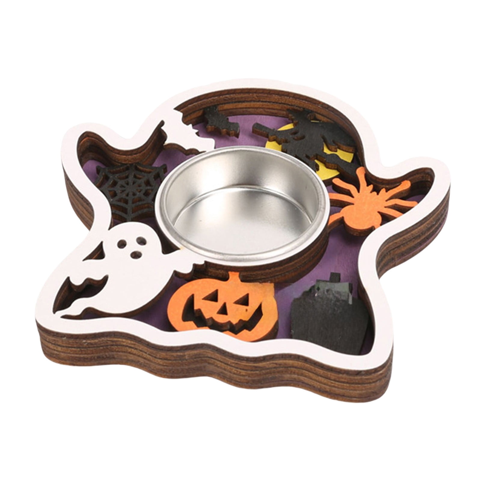 EUDIDV Spooky Halloween Ornaments Halloween Figurines Halloween Wooden ...