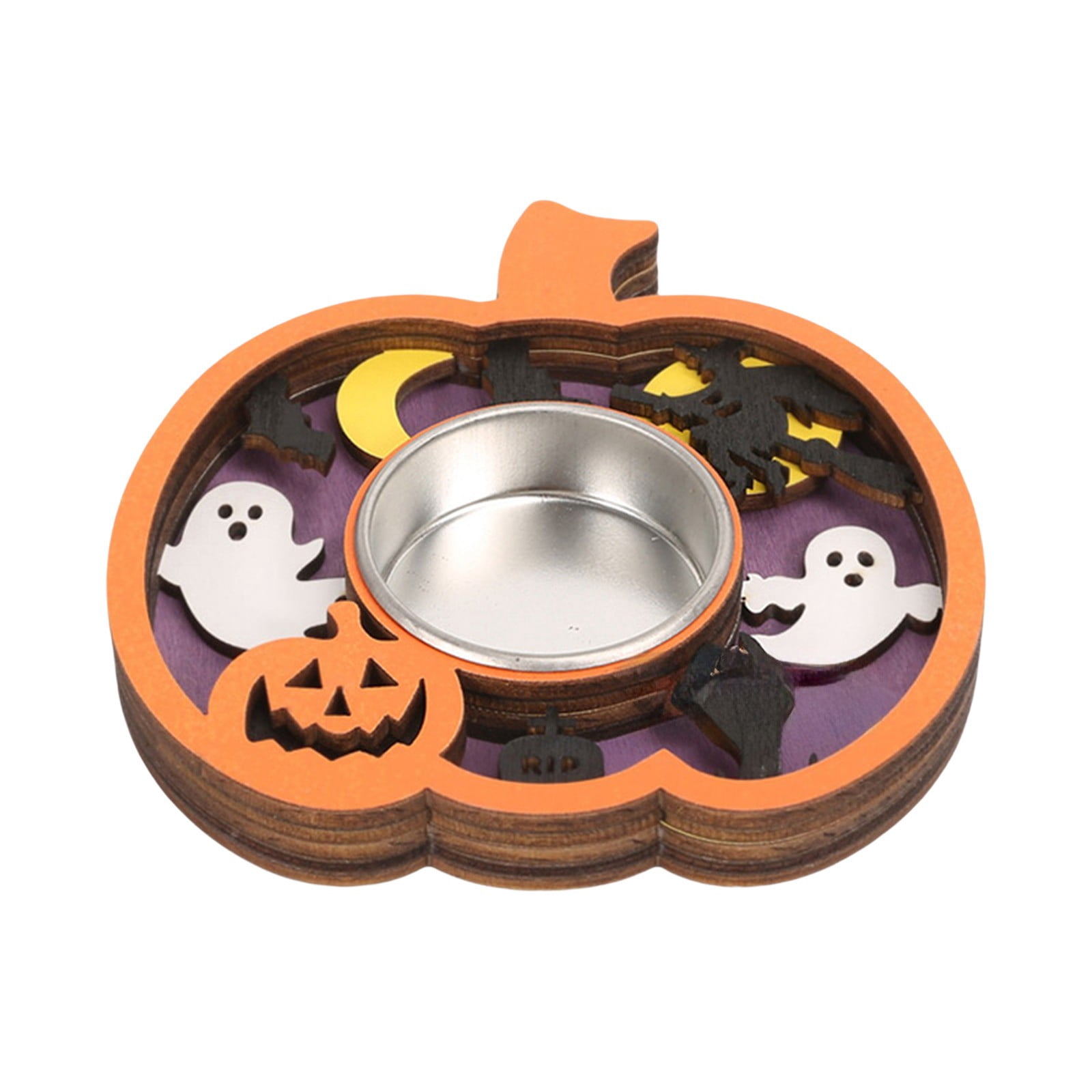 EUDIDV Spooky Halloween Ornaments Halloween Figurines Halloween Wooden ...