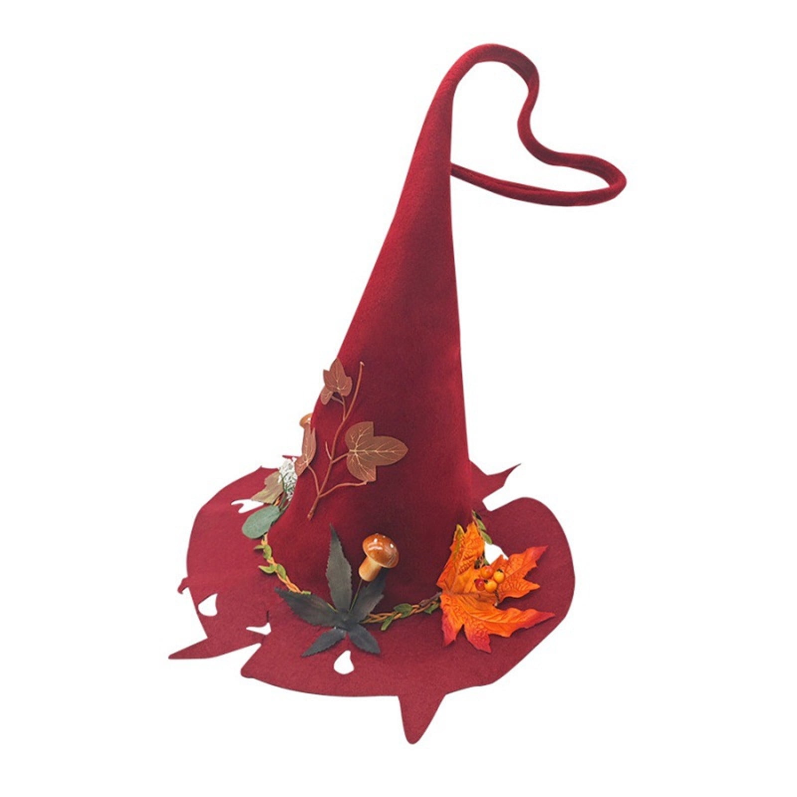 EUDIDV Spooky Halloween Ornaments Halloween Witch Witch Hat Red Leaf ...
