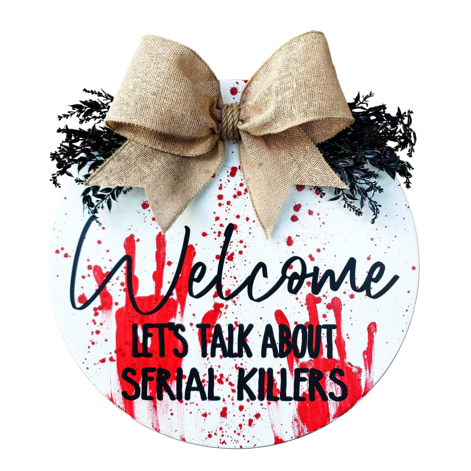 EUDIDV Spooky Halloween Ornaments The Scary Welcome Sign At The Front ...