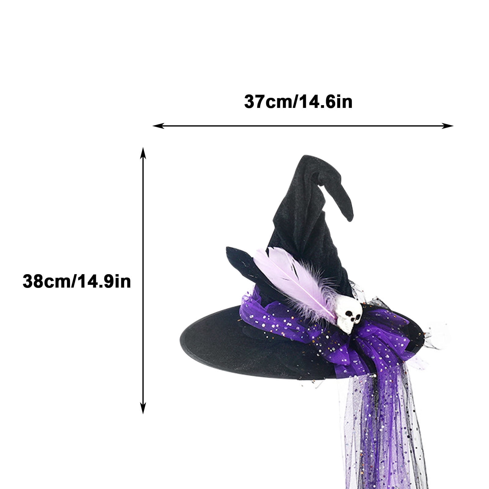 EUDIDV Spooky Halloween Ornaments Halloween Witch Hat Party Decoration ...