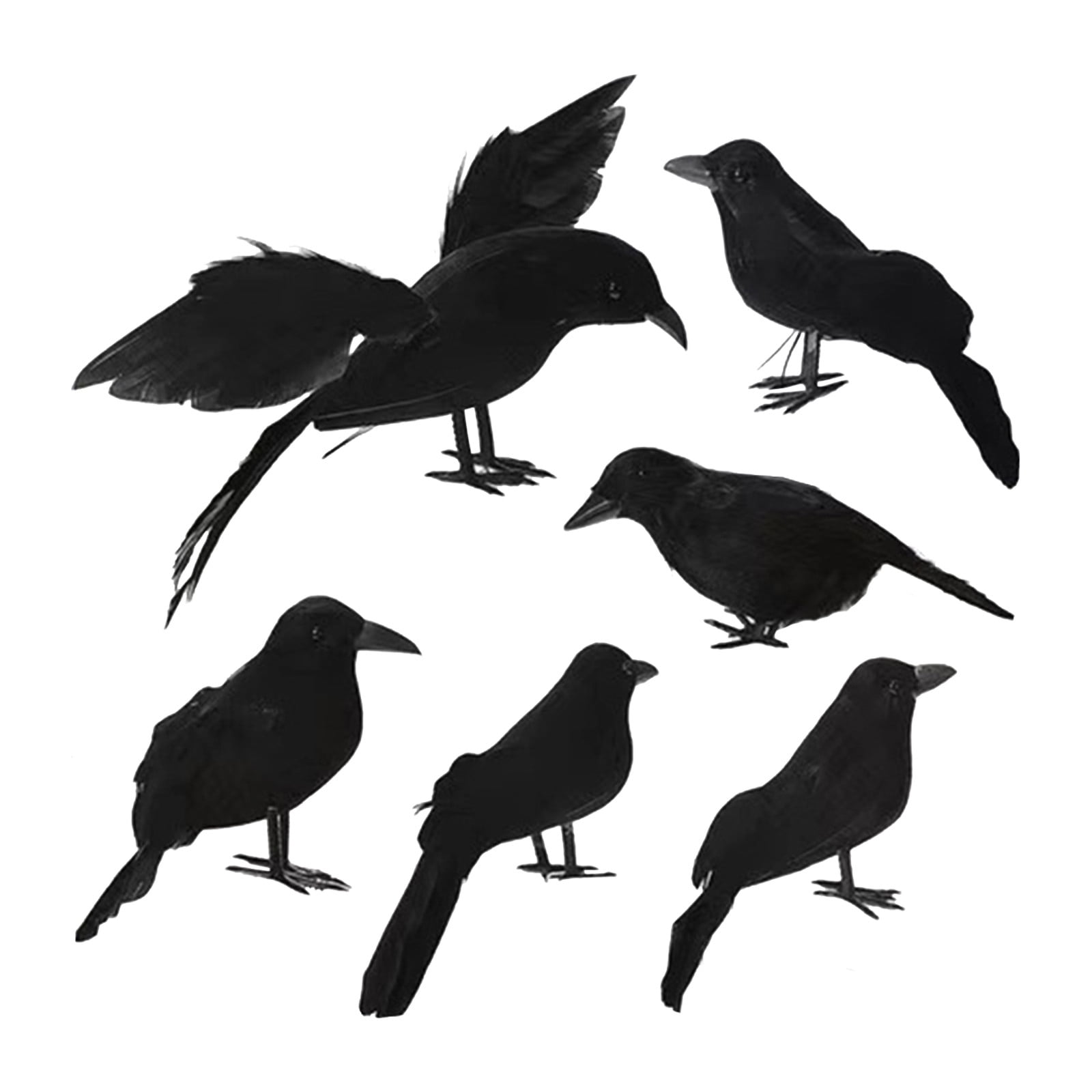 EUDIDV Spooky Ornaments Halloween Black Crow Halloween Garden ...