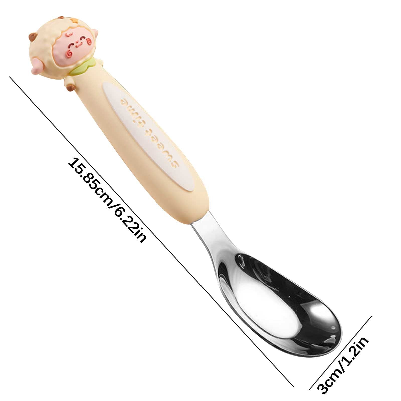 EUDIDV Spoons and Forks Set Cartoons Ingot Spoon Children's Stainless ...