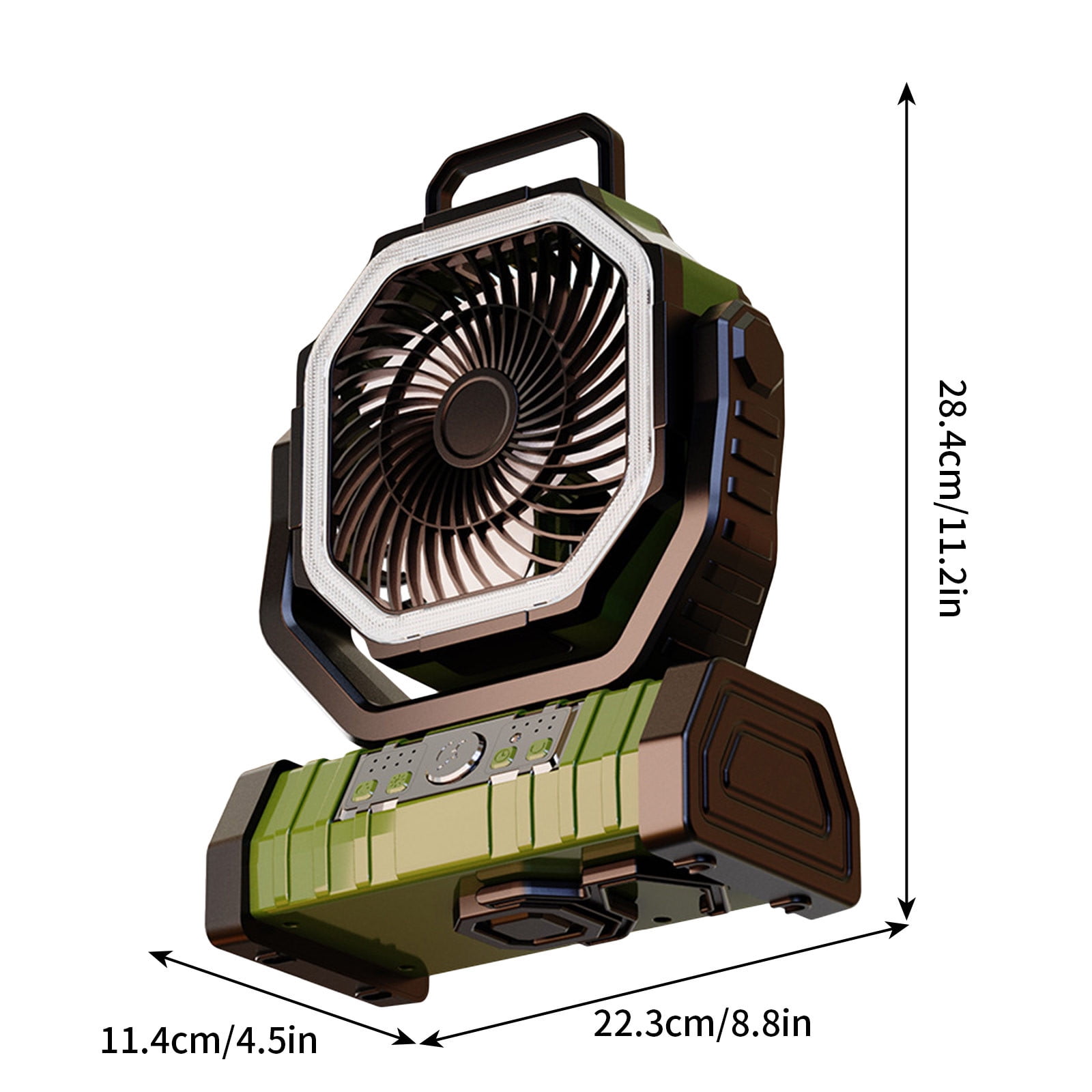 EUDIDV USB Fan Portable Camping Electric Fan Outdoor Fan Light ...