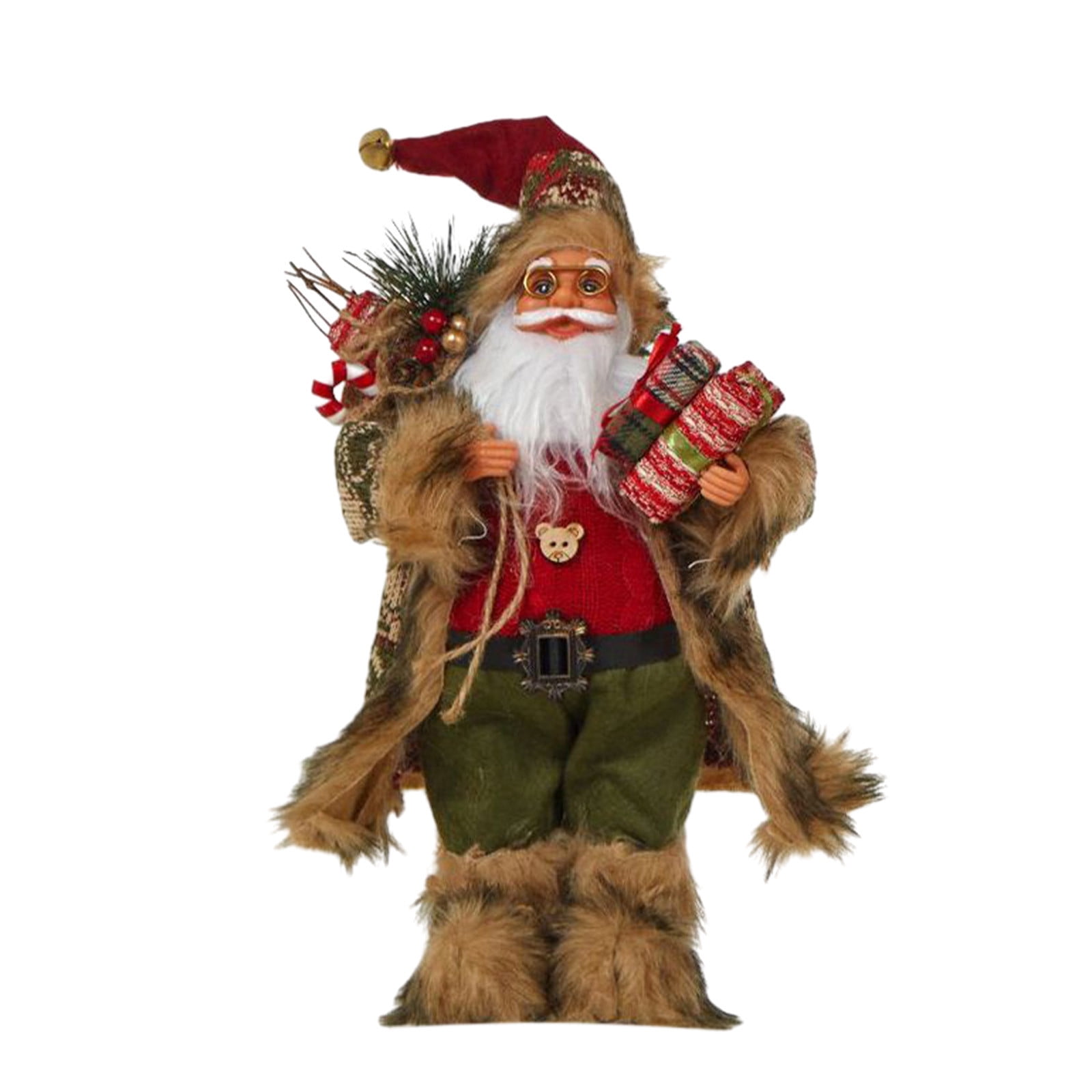 EUDIDV Xmas Decor Items Santa Claus Figurines 18inch ChristmasStanding ...