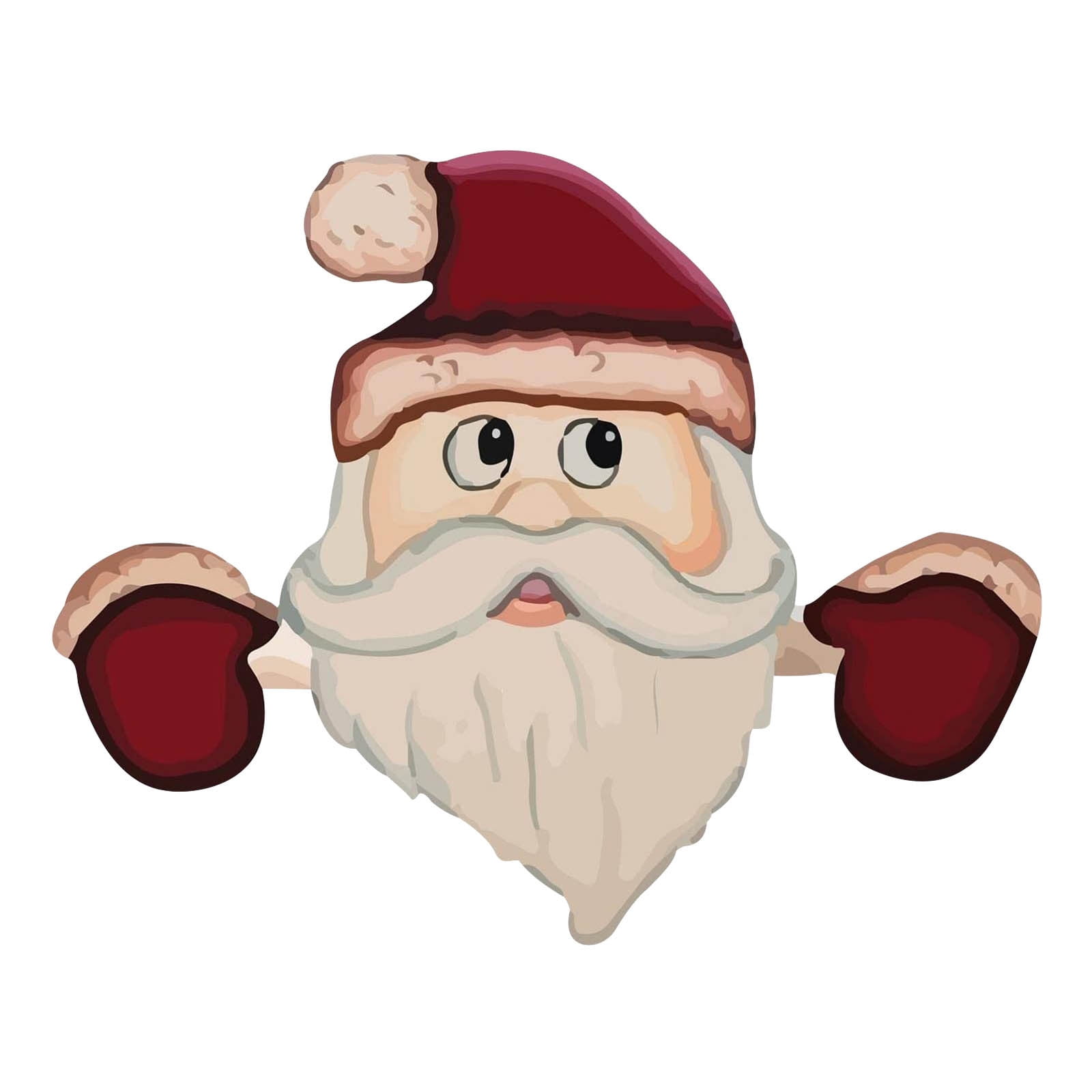 EUDIDV Xmas Decor Items Santa Claus Garden Fence Christmas Theme Peep ...