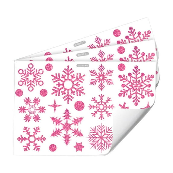 EUDIDV Xmas Decorative Stickers Christmas Snowflake Sticker Glass ...