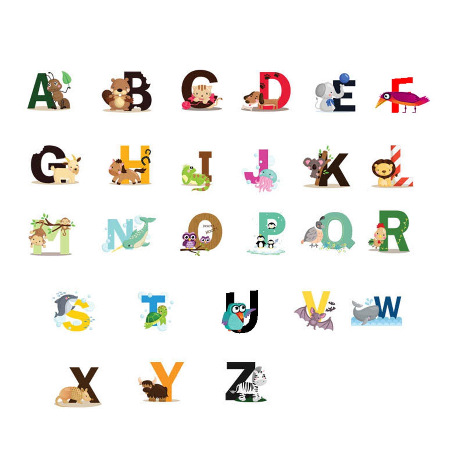EUDIDV Xmas Tree Decor 26 English Alphabet Stickers English Words Wall ...