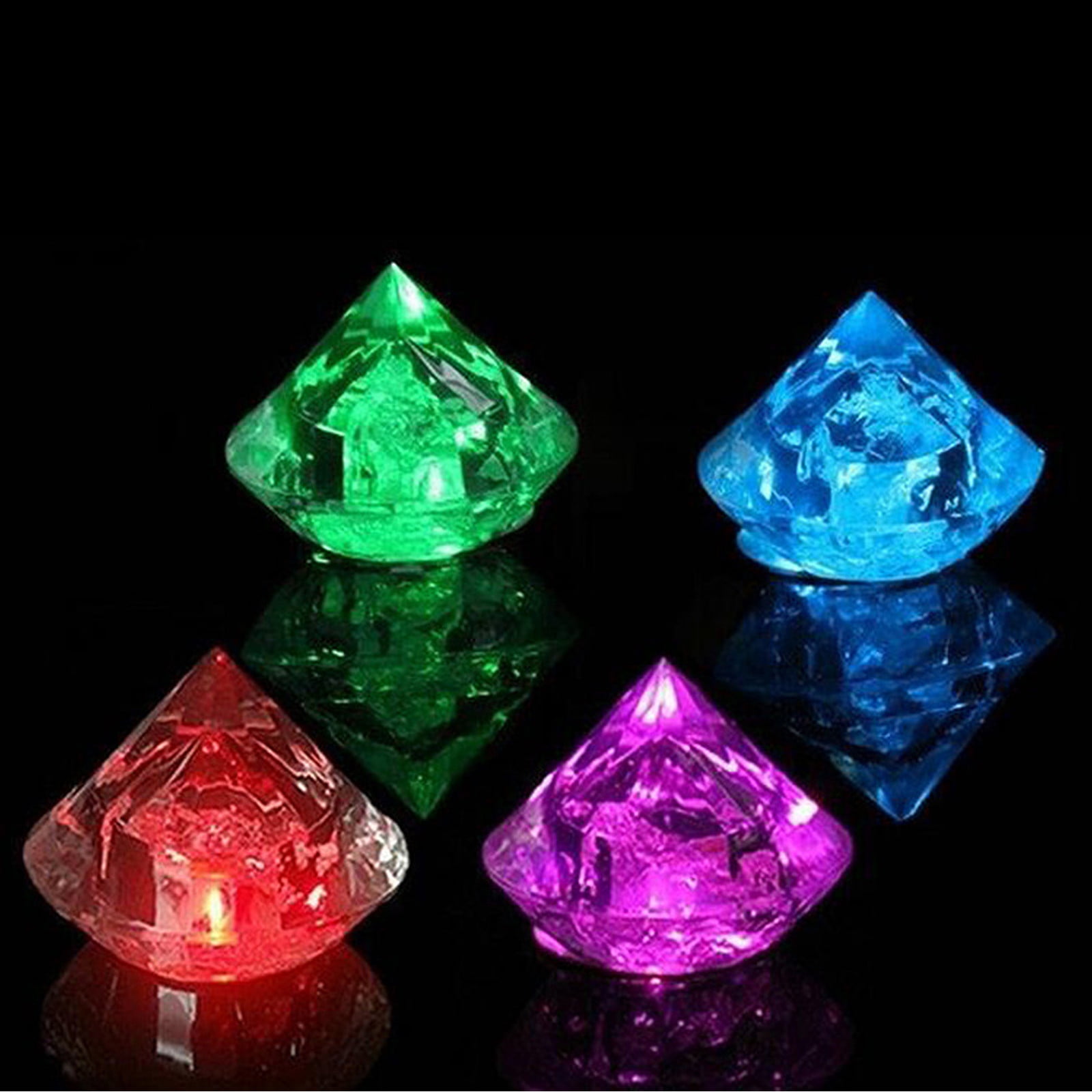 EUDIDV Xmas Tree Decor Light Up Ice C ubes,12 PCS Flashing LED Ice C ...