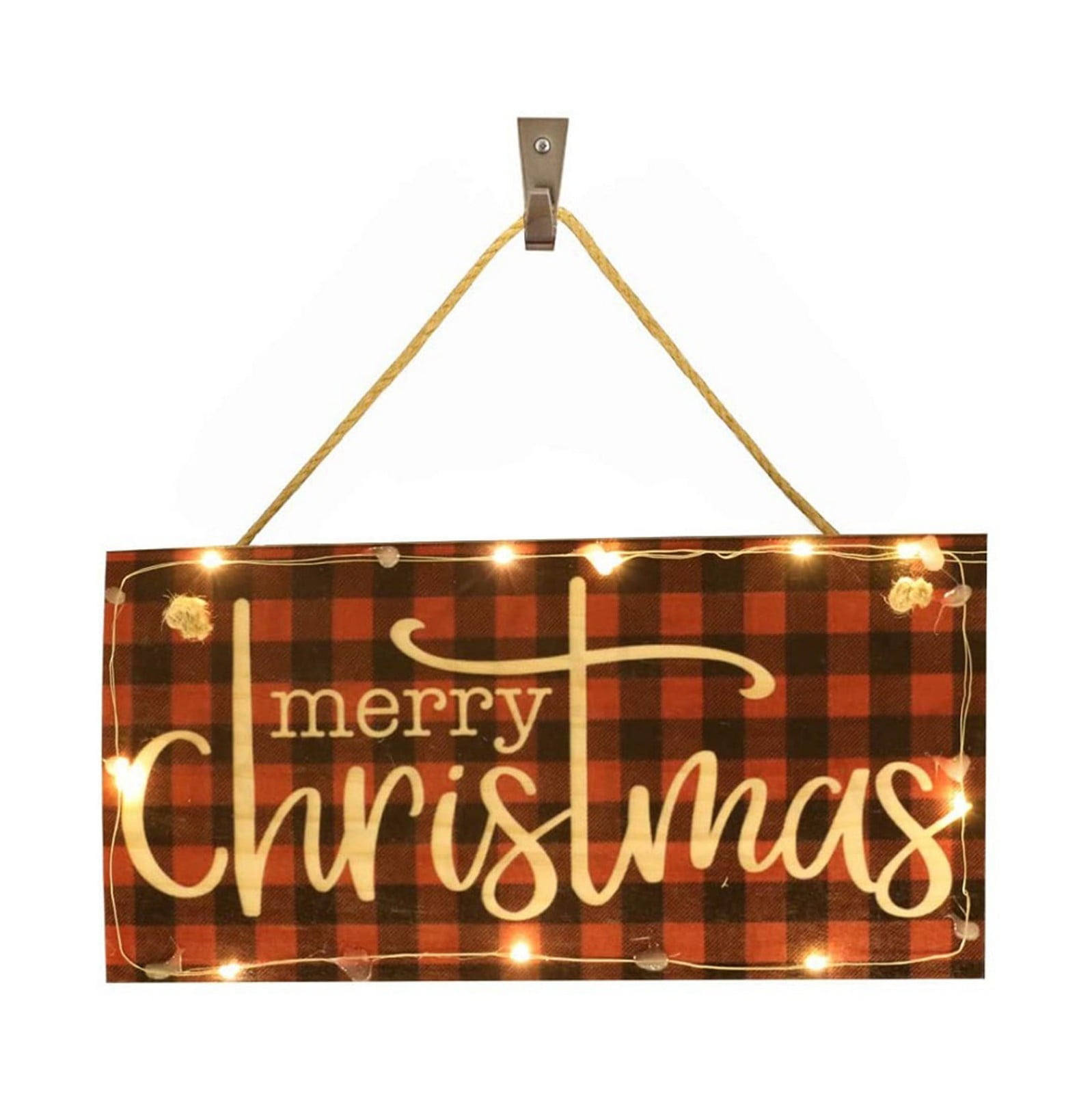 EUDIDV Yuletide Gate Label Christmas Indoor And Outdoor Wood Hanging ...