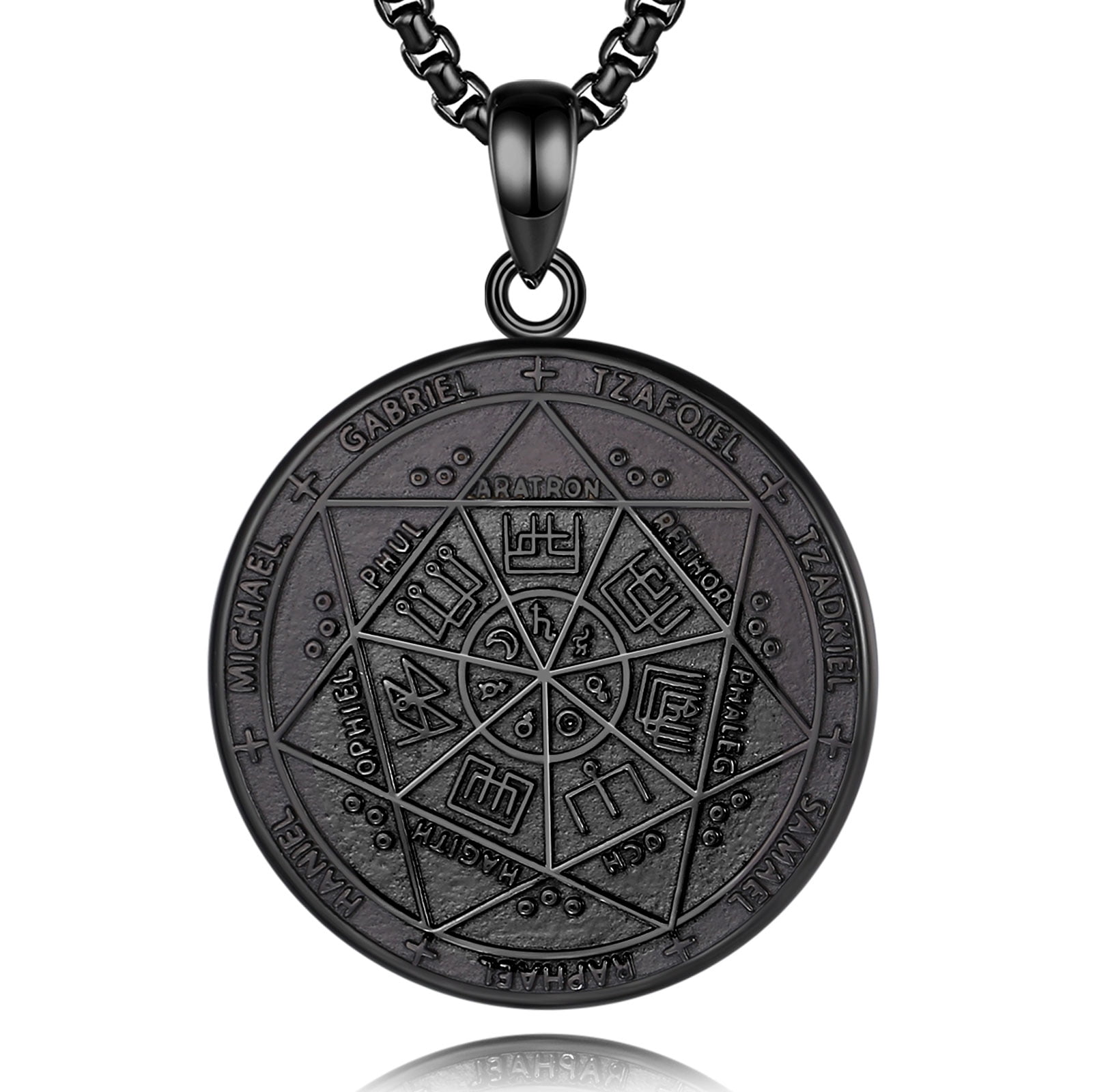 EUDORA 925 Sterling Silver Seal of the Seven Archangels Necklace for ...