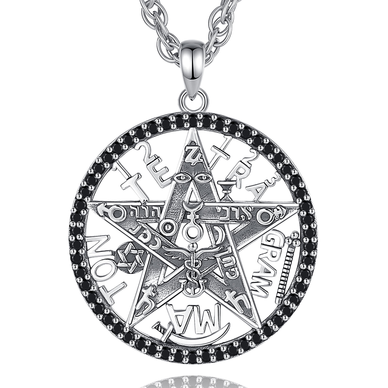 EUDORA Tetragrammaton Amuleto de Proteccion Plata 925 Silver for Women ...
