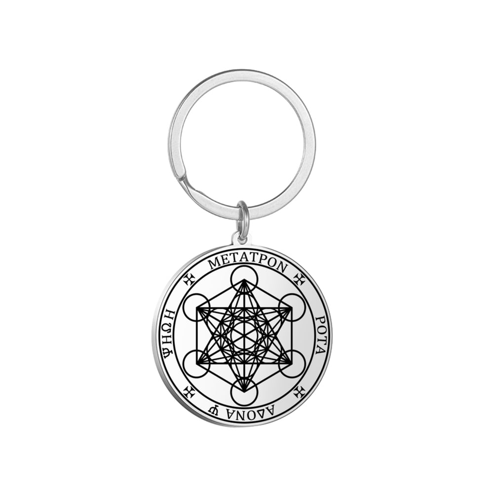 EUEAVAN Angel of Life Archangel Metatron Seal Solomon Men Keychain ...