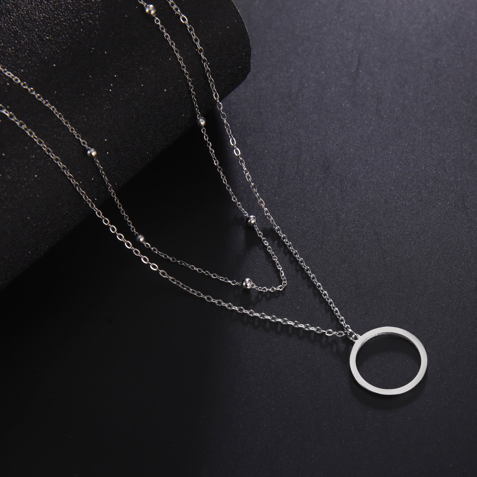 EUEAVAN Korean Fashion Round Pendant Beads Choker Necklace Women ...