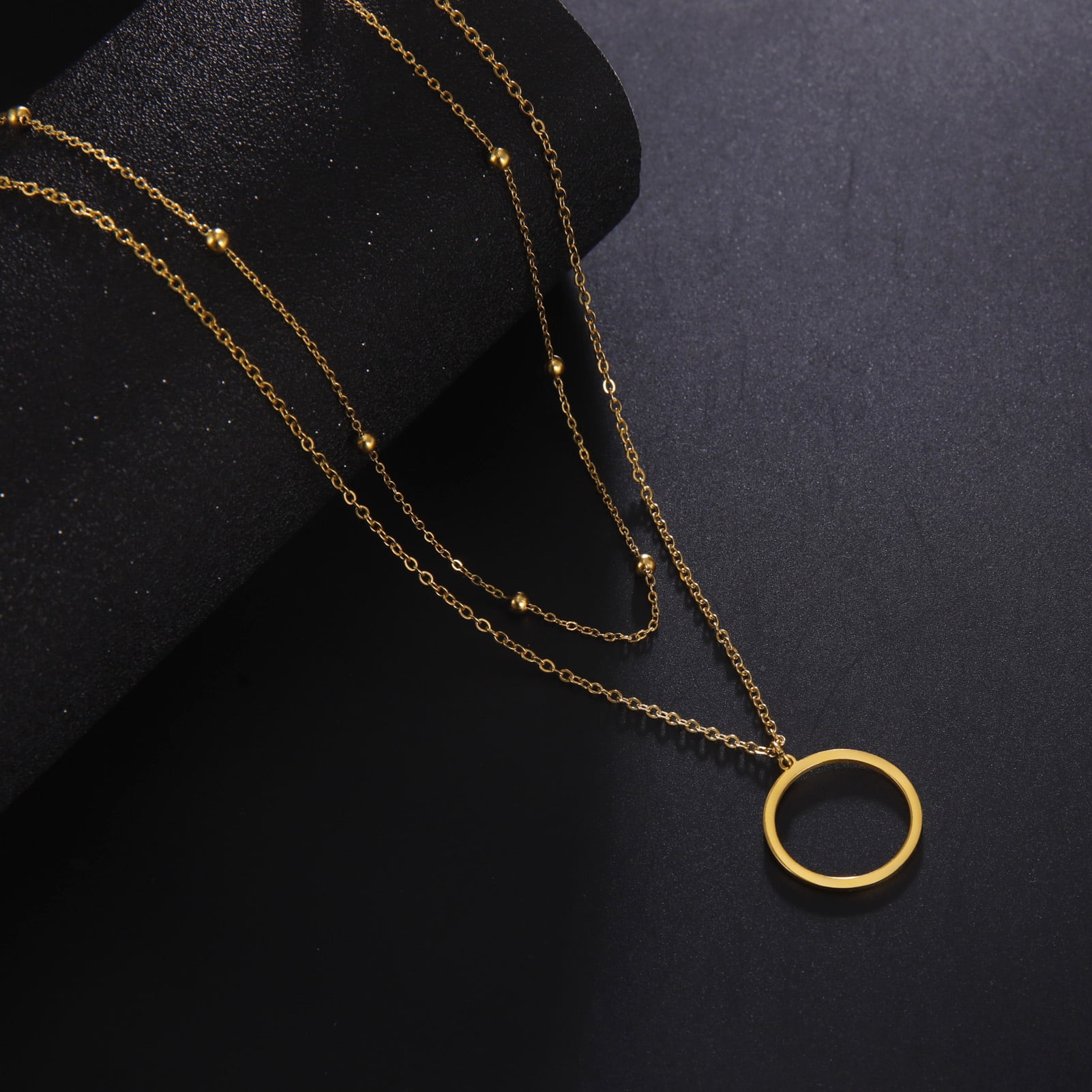 EUEAVAN Korean Fashion Round Pendant Beads Choker Necklace Women ...