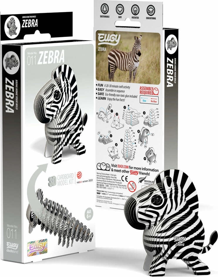 EUGY Zebra 3D Cardboard Model Kit - Walmart.com