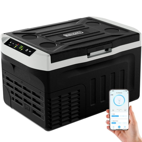 EUHOMY 12V RV Refrigerator 22QT with APP & Panel Control, Portable ...