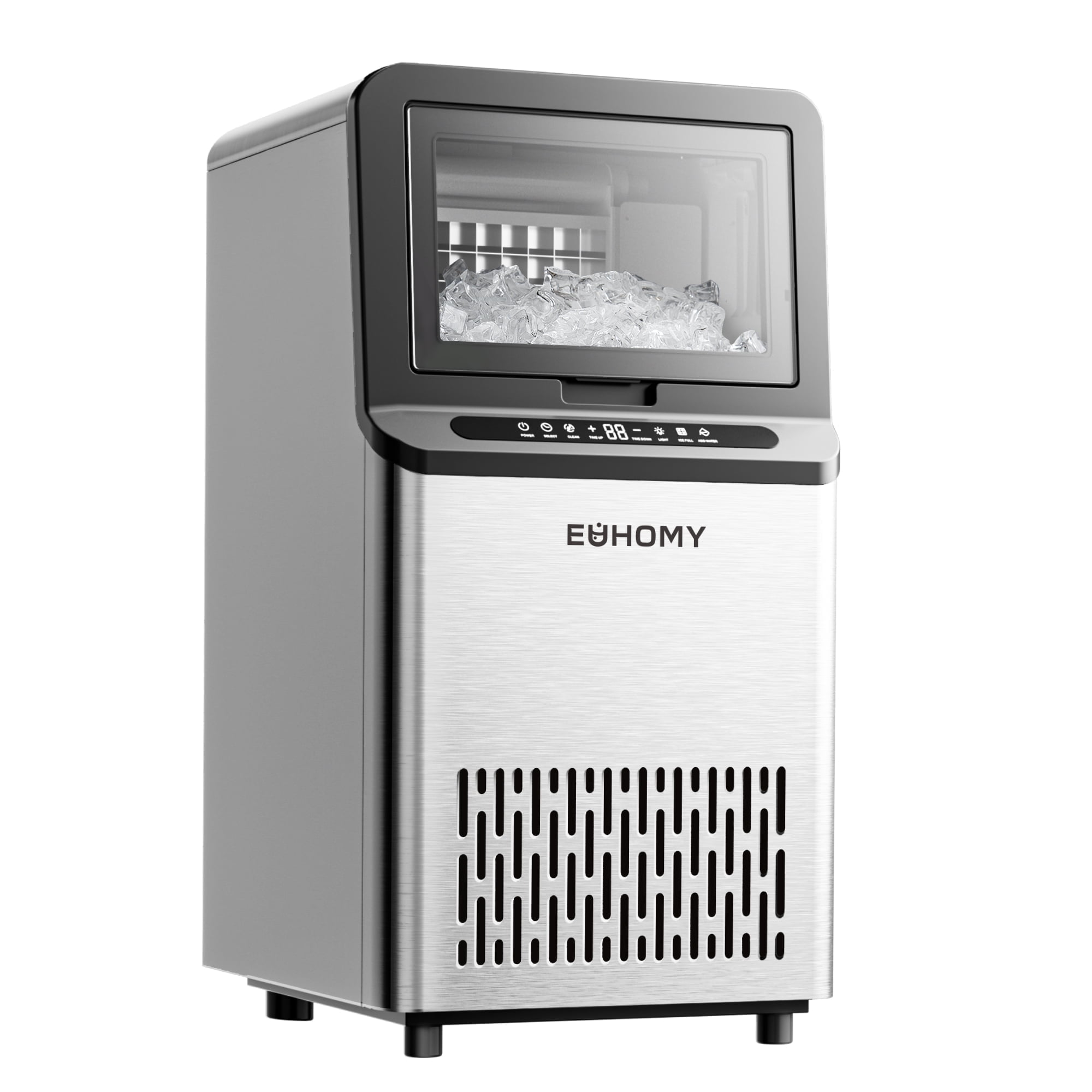 EUHOMY Commercial Ice Maker Machine, 100lbs/24H Stainless Steel Under ...