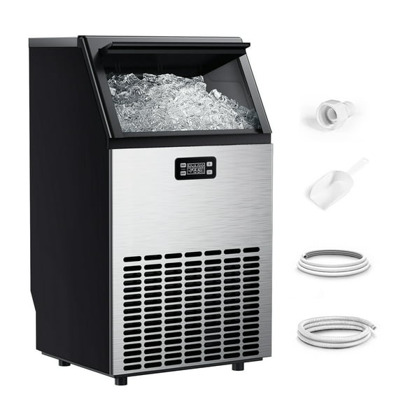 Joreek 100lbs/24H Commercial Ice Maker Machine, Stainless Steel Under ...