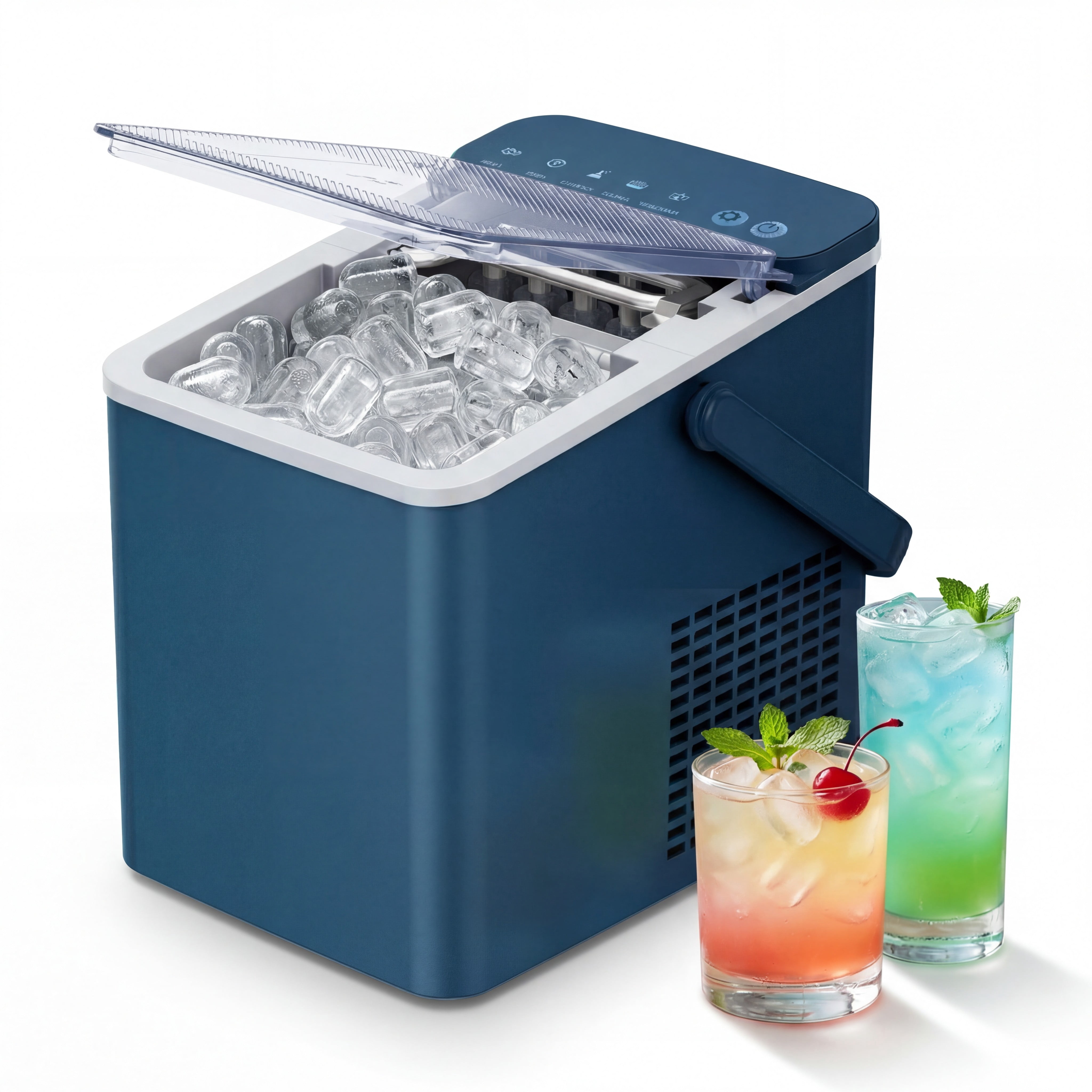 EUHOMY Countertop Ice Maker, 26 lbs/Day Portable Bullet Ice Machine ...