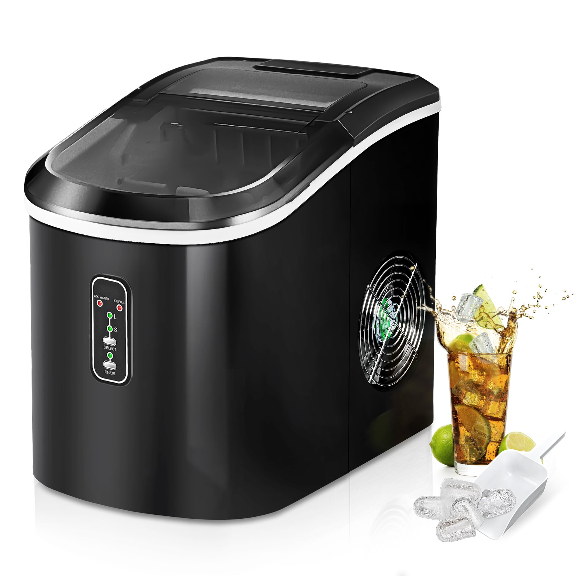 EUHOMY Countertop Ice Maker 26 lbs/Day Portable Self-Cleaning, 9 Bullet ...