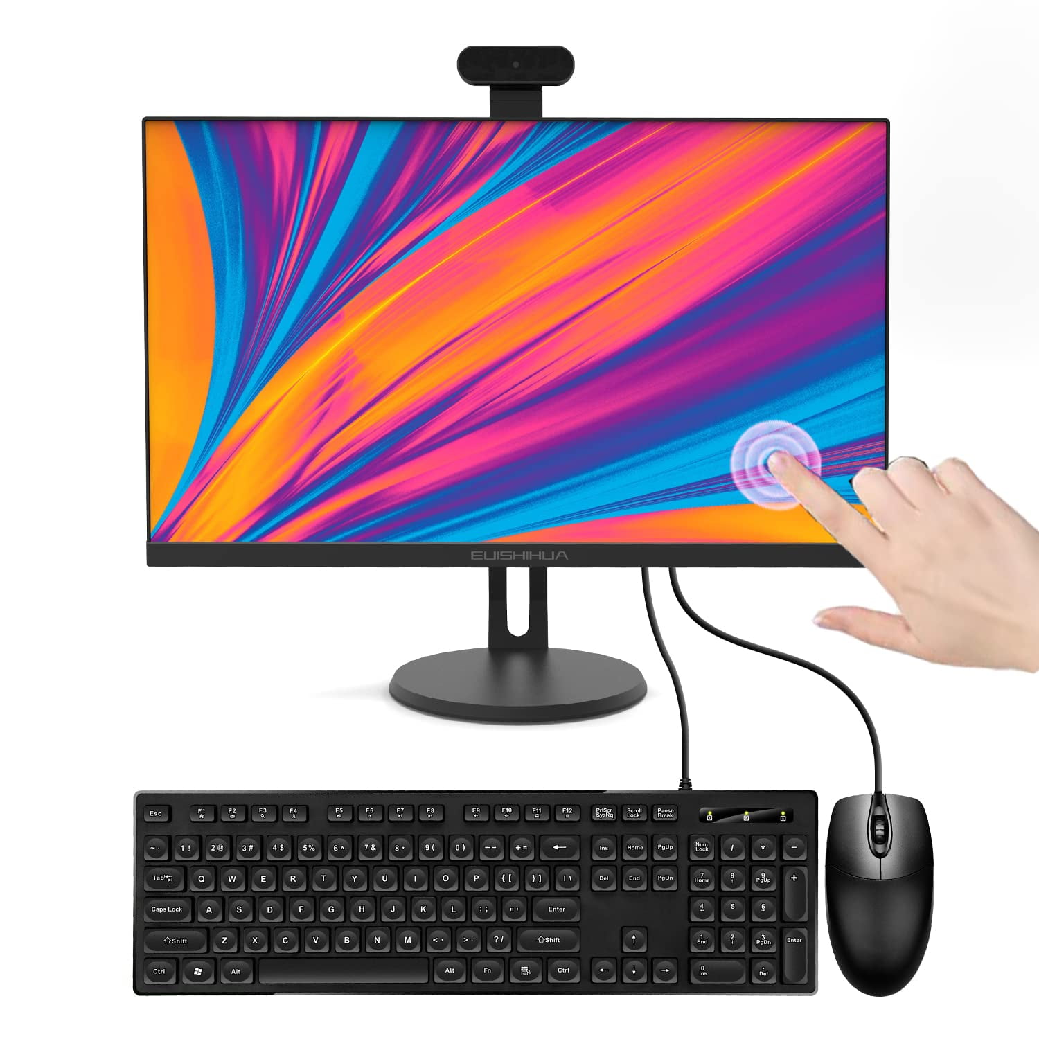 EUISHIHUA 24" All-in-one Computer Touchscreen, i7 Quad-Core Desktop ...