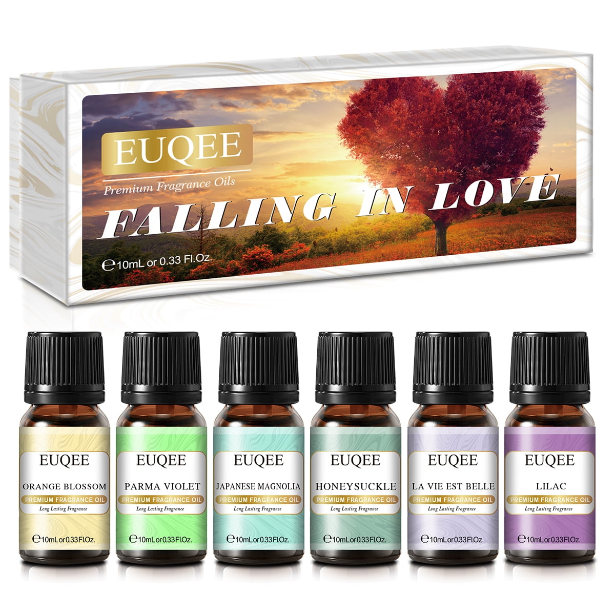 EUQEE 6PCS Premium Grade Floral Fragrance Oils Gift Set for Diffuser ...