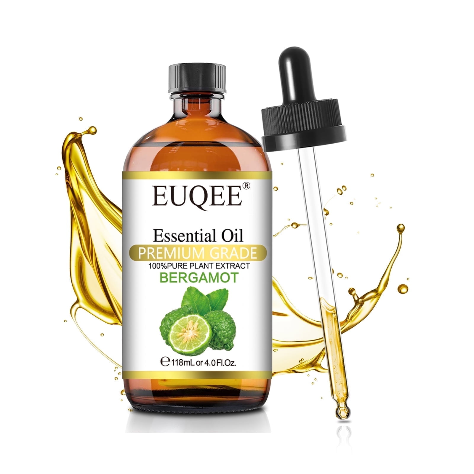 EUQEE Pure Bergamot Essential Oil - 100% Pure and Natural, Premium Grade Bergamot Oil, 4 fl oz ...