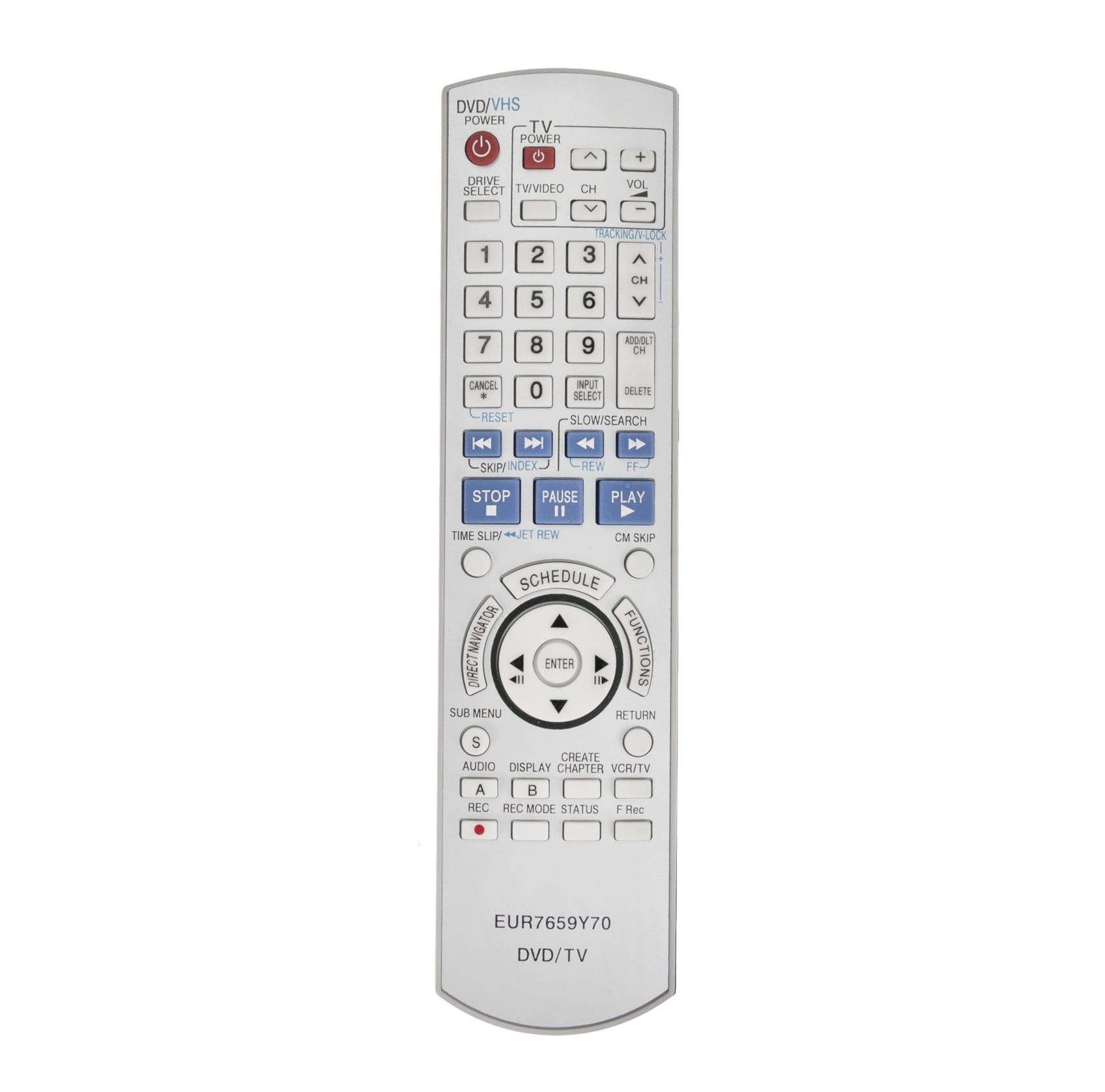 EUR7659Y70 Replacement Remote Control Compatible with Panasonic DVD VHS ...