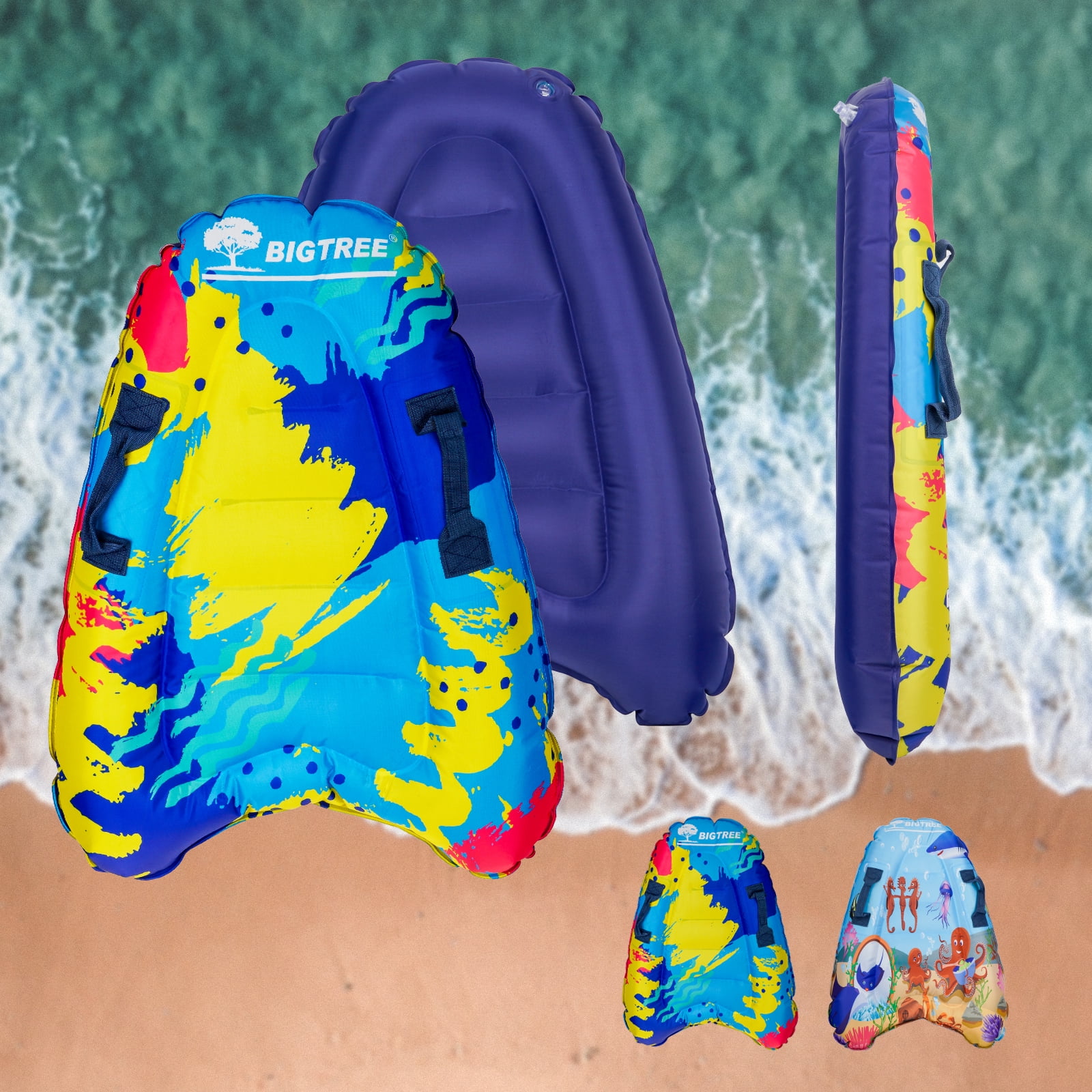 EURO SAKURA Swimming Floating Surboard Inflatable Bodyboard with ...