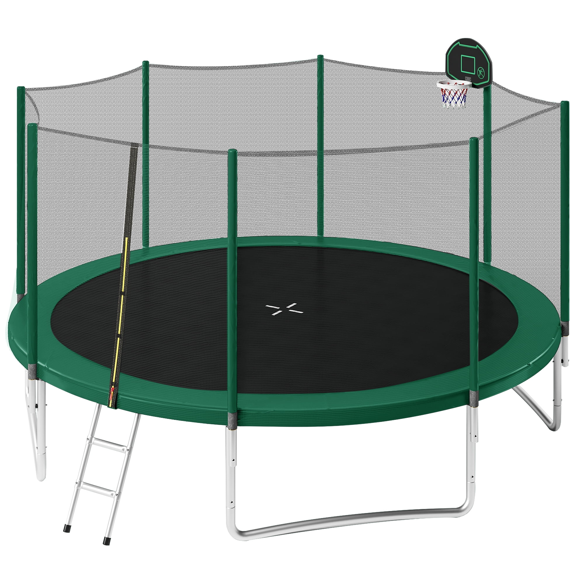 EUROCO 14FT Trampoline with Enclosure Net for Kids and Adults ...