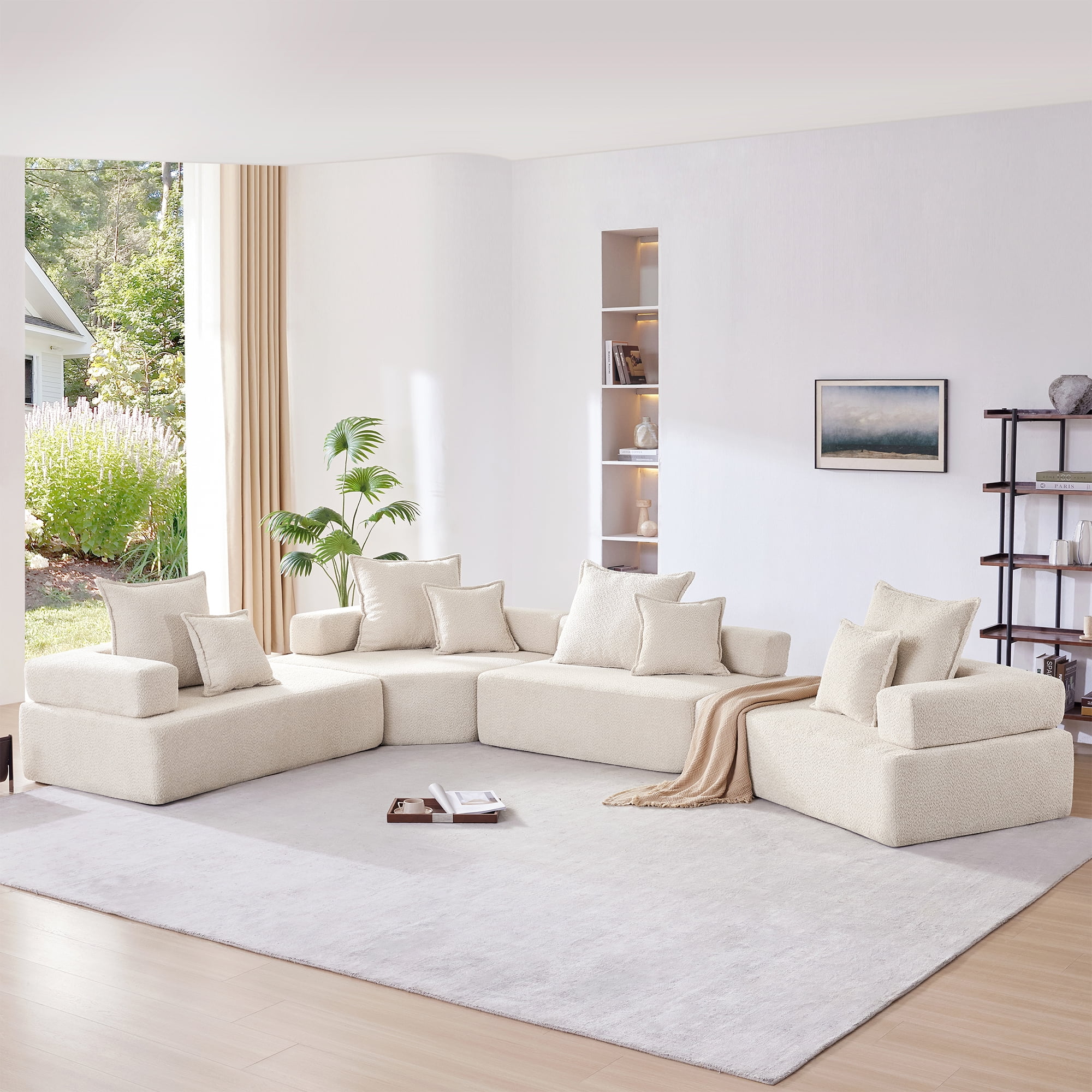 EUROCO 156 Oversized Modular U Shaped Sectional Sofa Couch - Walmart.com