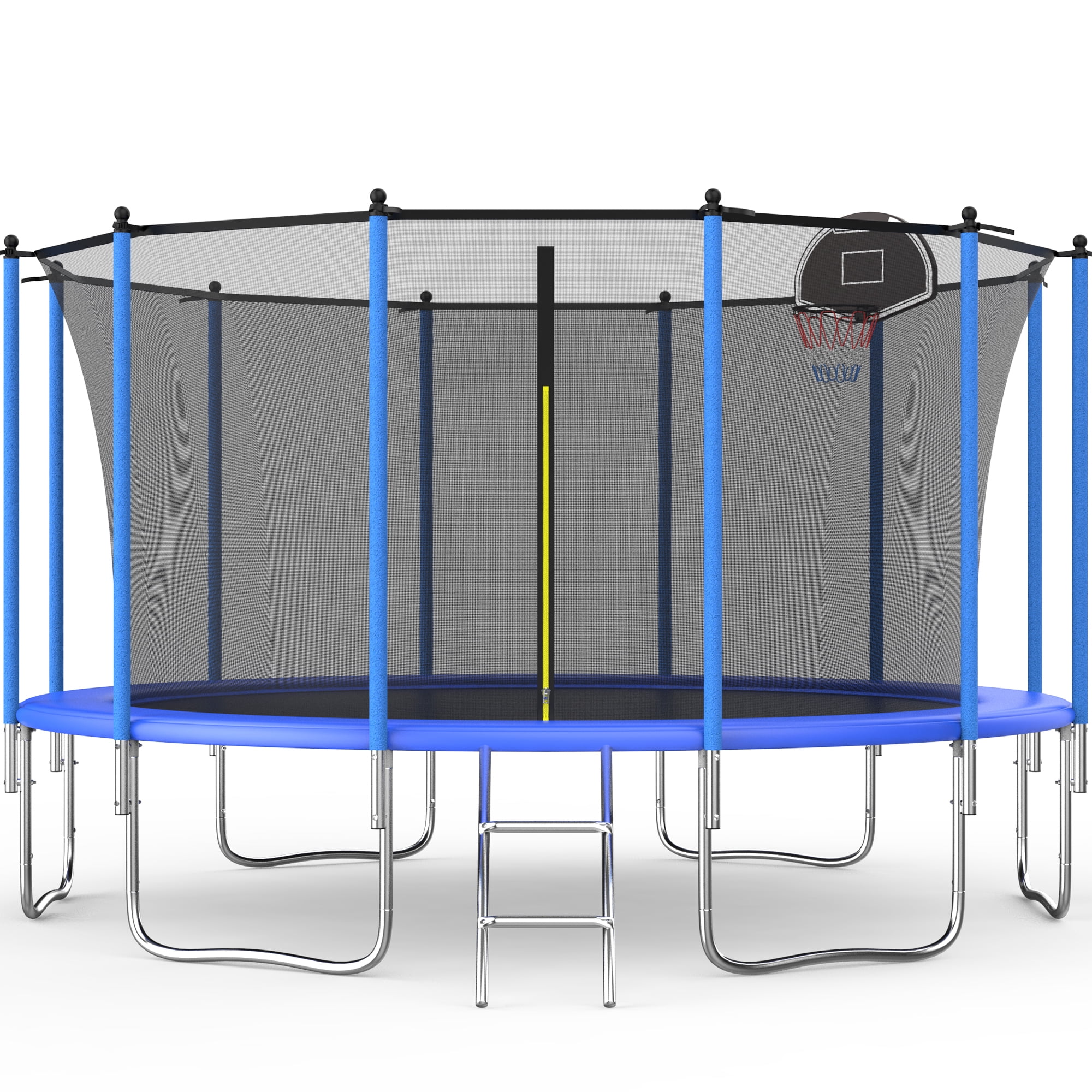 EUROCO 16FT Trampoline for Kids with Upgraded Arc Composite Pole and ...