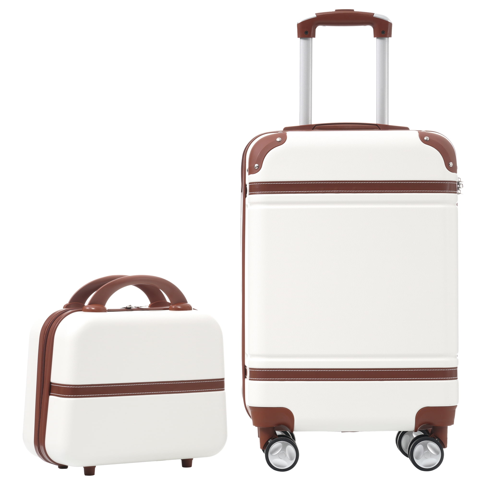 EUROCO 2 Piece Carry on Luggage Sets, 20" ABS Hardside Suitcase with ...