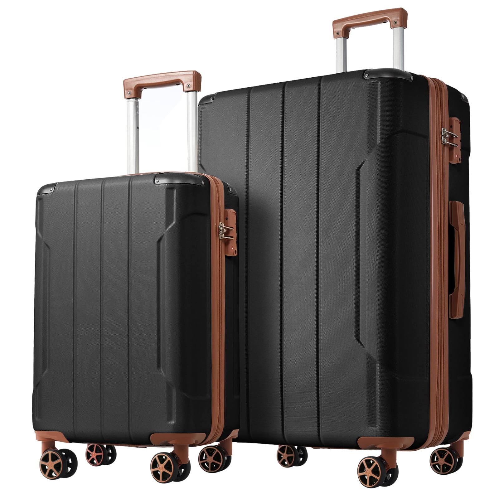 EUROCO 2 Piece Luggage Set, Expandable Hardshell Suitcase with TSA Lock ...