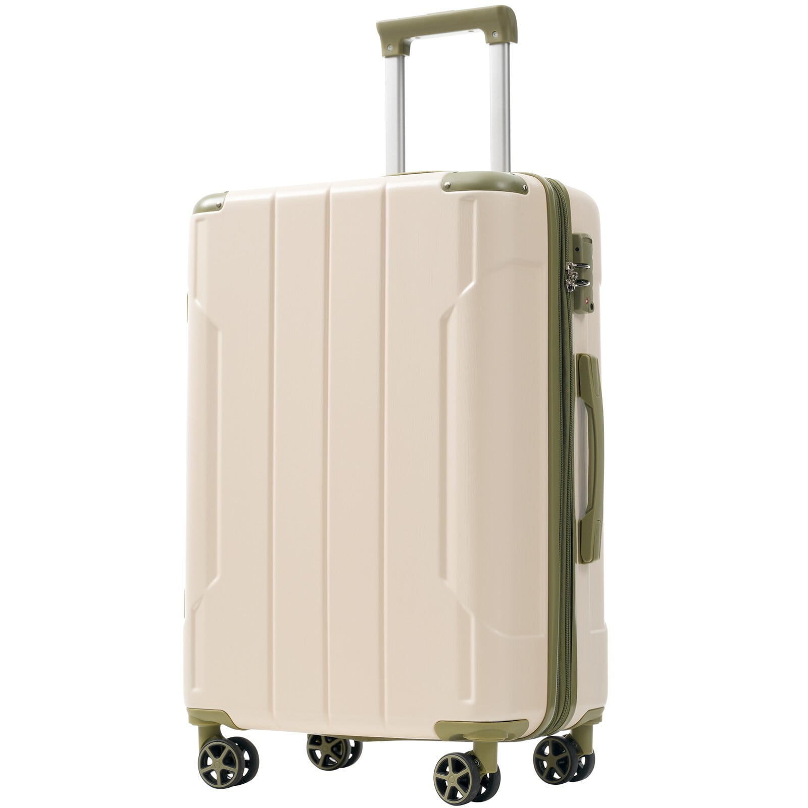 EUROCO 24" Hardshell Checked Luggage, ABS Expandable Suitcase with TSA ...