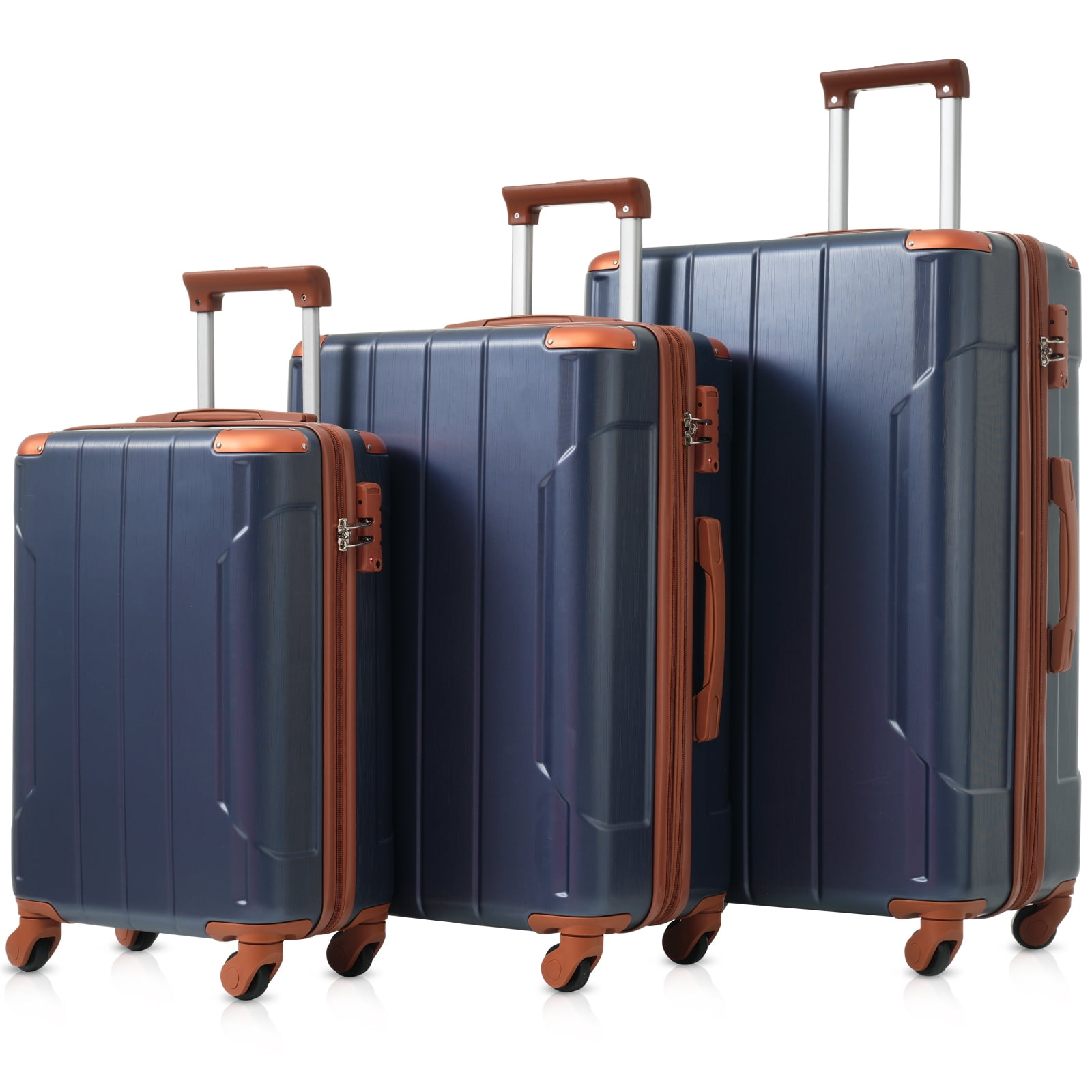 EUROCO 3 Piece Luggage Set, Expandable Hardshell Suitcase with TSA Lock ...