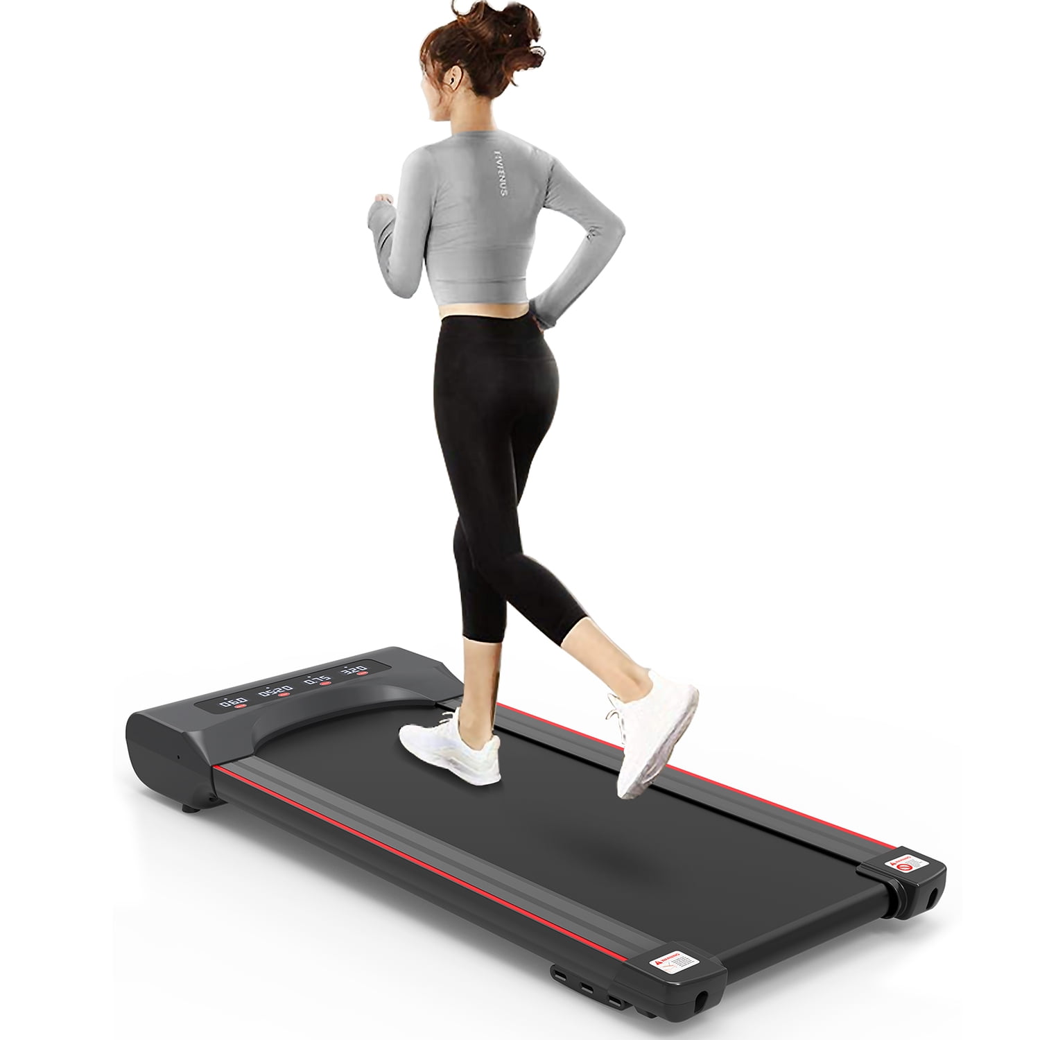 EUROCO 300LBS 2.5HP Under Desk Treadmill with 6mph Speed,21.7”Wider ...
