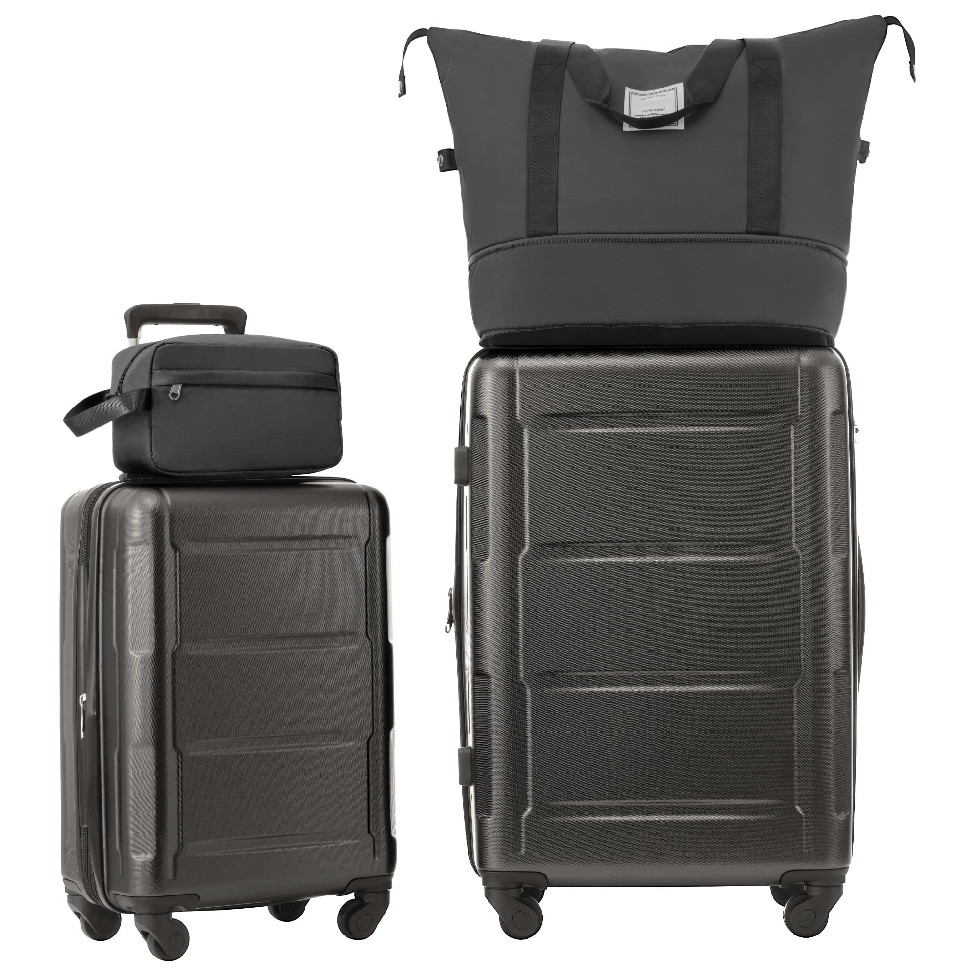 EUROCO 4-Piece Luggage Sets with Expandable Spinner Wheels,Hardside ...