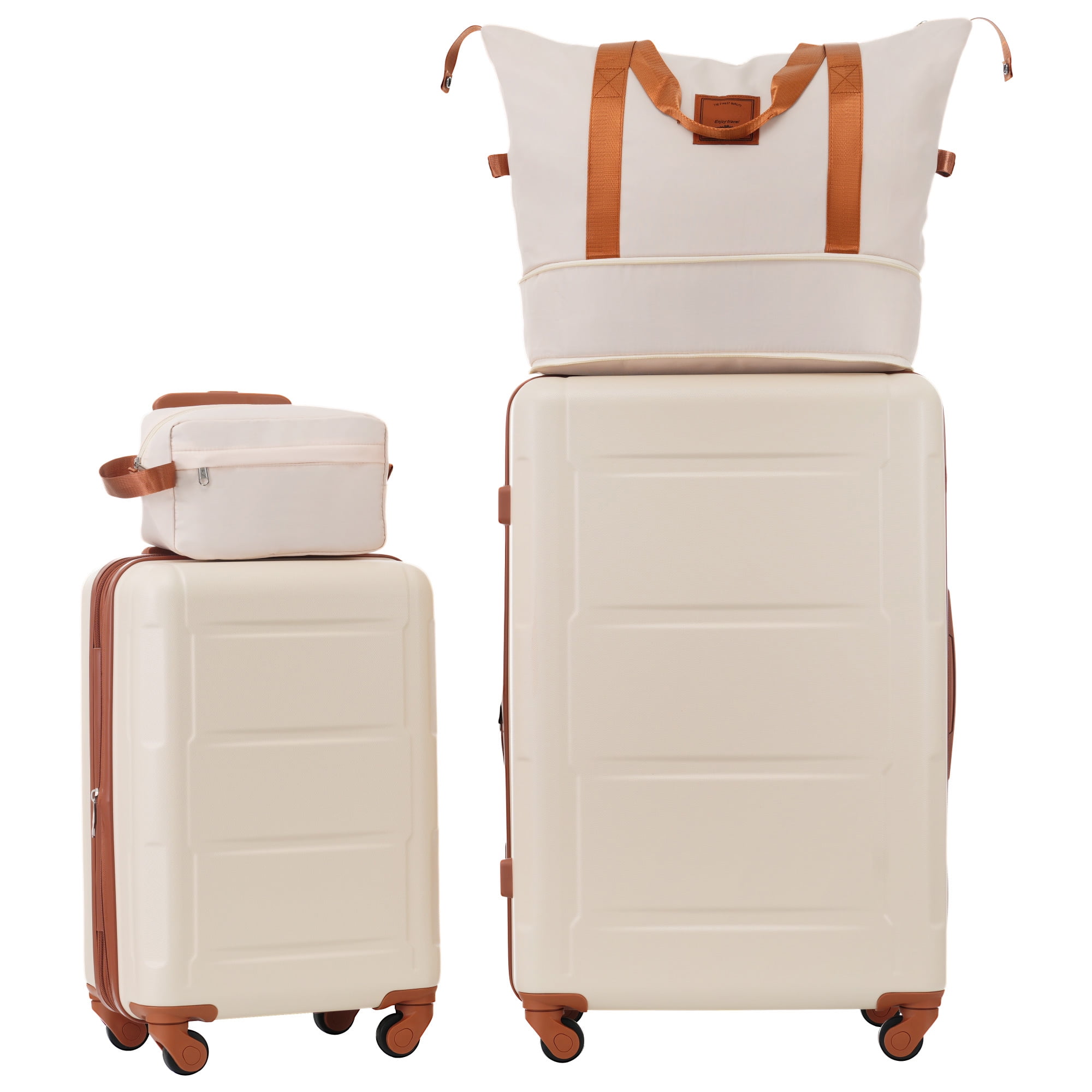 EUROCO 4-Piece Luggage Sets with Expandable Spinner Wheels,Hardside ...