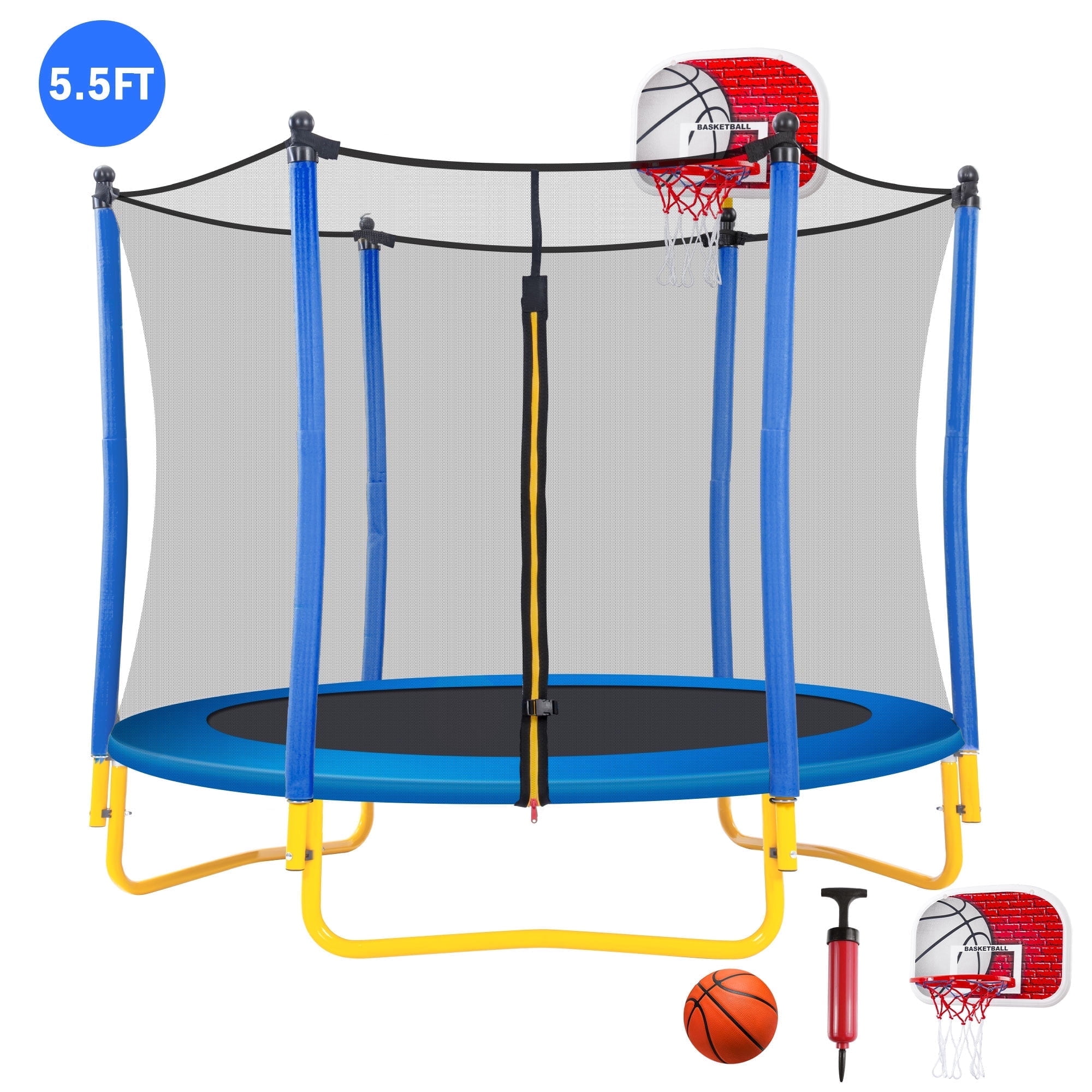 "EUROCO Heavy Duty 5.5FT 600LBS Trampoline for Kids 1-6 -Safe 65 ...