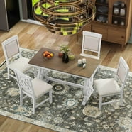 Churanty Six-seater Extendable Farmhouse Dining Table Set with ...