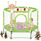 EUROCO 55" Mini Toddler Trampoline with Ocean Balls, No-Gap Design ...
