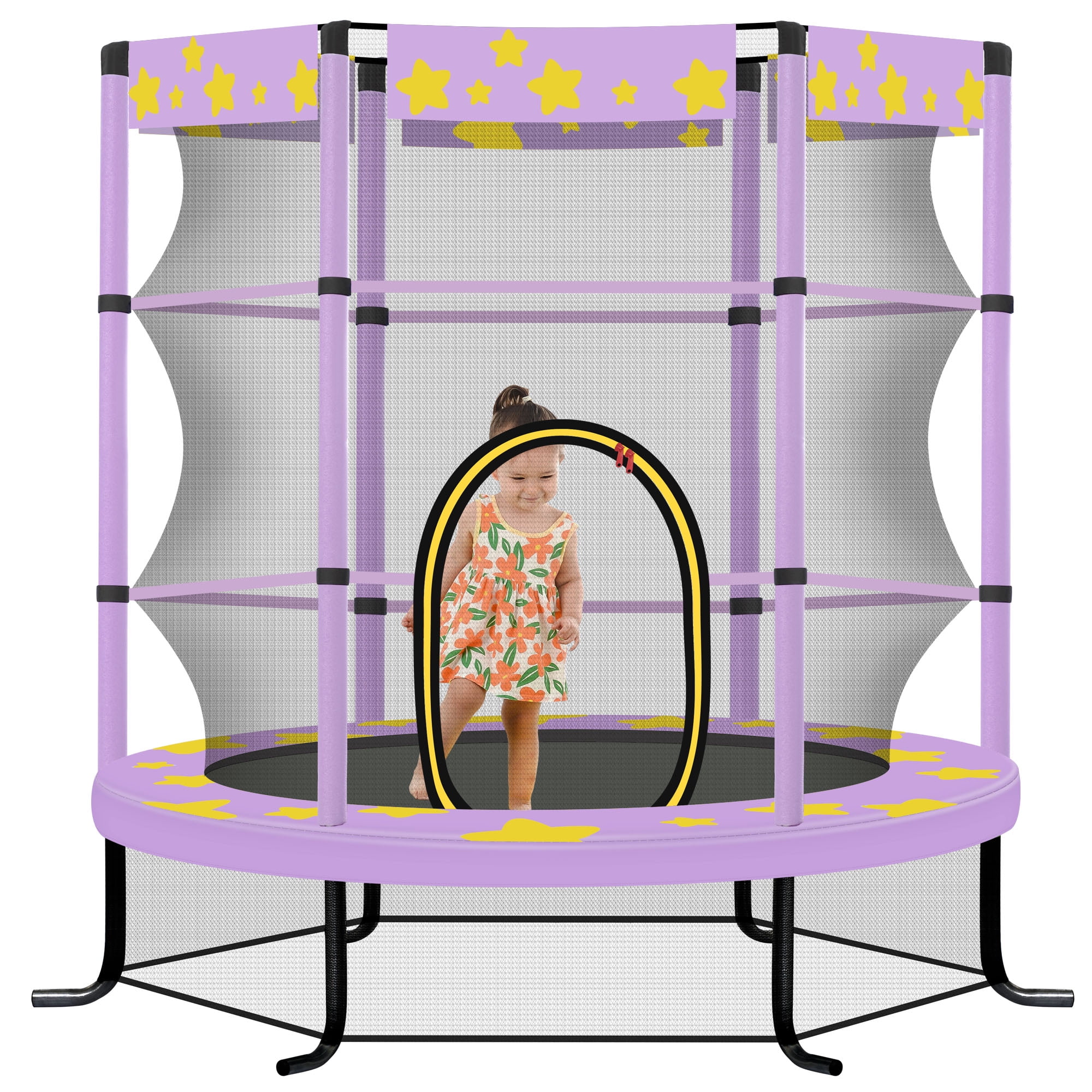 EUROCO 55'' Trampoline for Kids, Toddlers Trampoline with Safety ...
