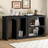Evelyn&Zoe Modern/Contemporary 56" Wide Alder White Console Table ...