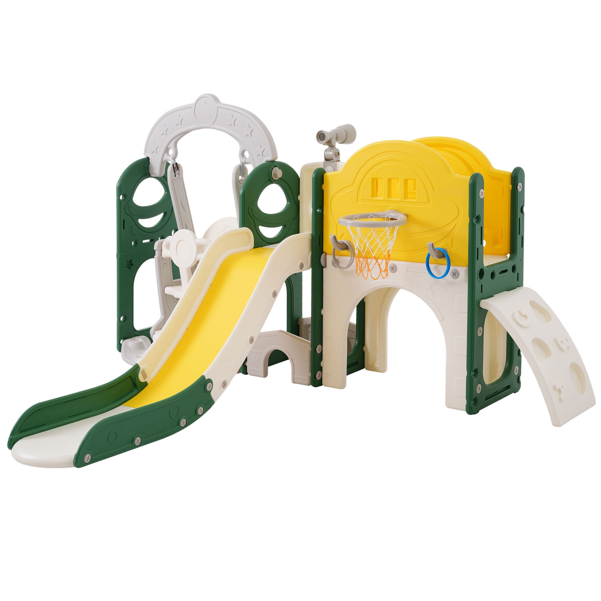 EUROCO 8 in 1 Toddler Slide and Swing Set, Inddor & Outdoor Kids ...