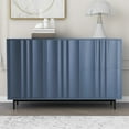 EUROCO Free Standing Buffet Cabinet，Wave Pattern Storage Sideboard with ...