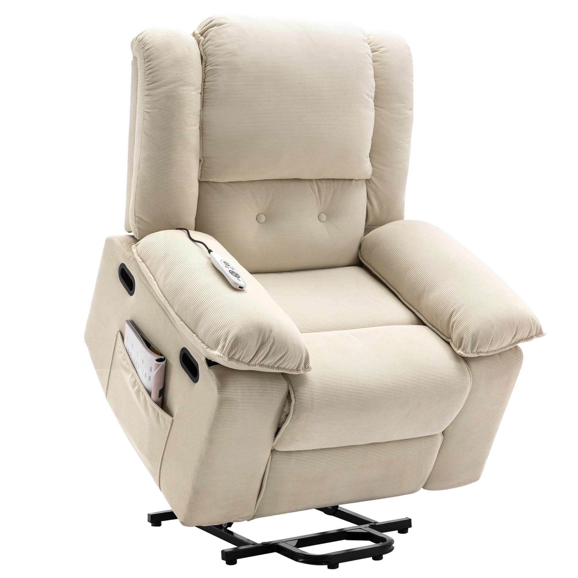 EUROCO Linen Power Lift Recliner Chair Recliners for Elderly with ...